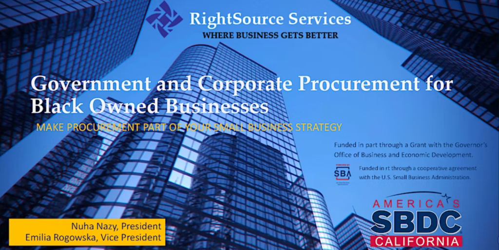Government and Corporate Procurement for Black Owned Businesses - CCEDA